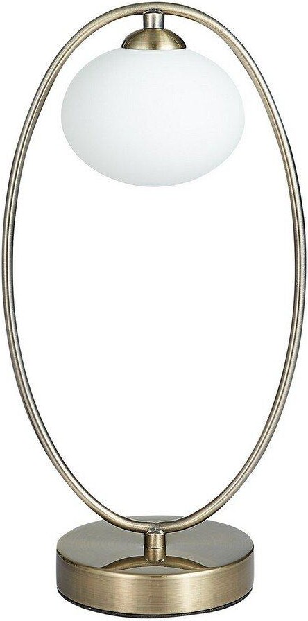 Netlighting Contemporary Globe Table Lamp Antique Brass Glass - ShopStyle