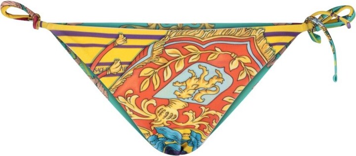 Versace Baroque Pattern Knitted Bikini Bottoms - ShopStyle Swimwear