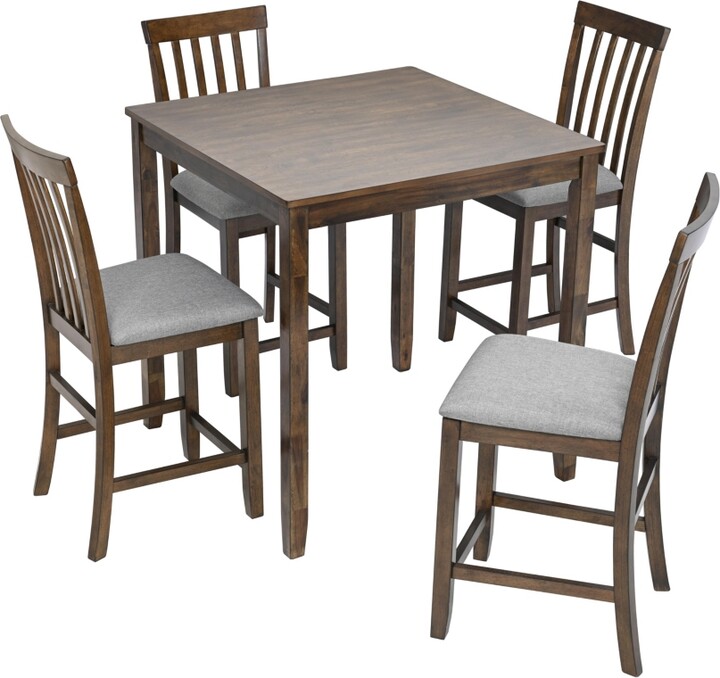 Simplie Fun Wooden Dining Square Table, Kitchen Table For Small Space ...