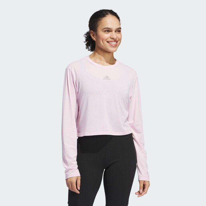 adidas Y2K Glam Tee Clear Pink M Womens - ShopStyle Tops