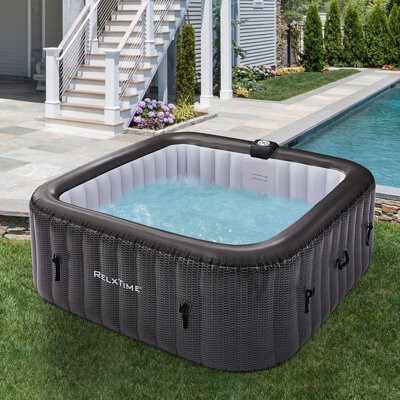 RELXTIME 73x73 Inch Installation-free Portable Inflatable Jacuzzi Hot ...