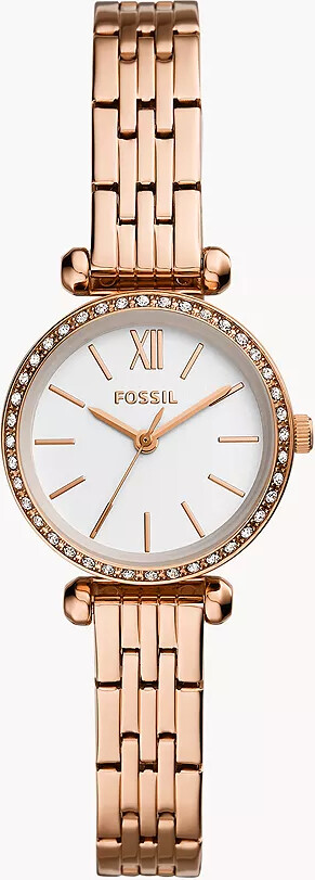 Fossil Outlet Tillie Mini Three-Hand Rose Gold-Tone Stainless Steel ...