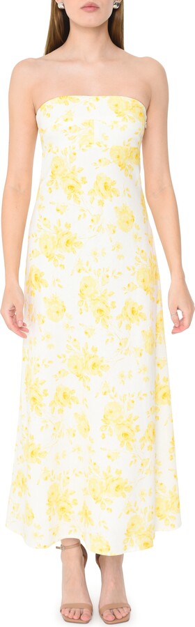 WAYF All Yours Strapless Linen Blend Maxi Dress - ShopStyle