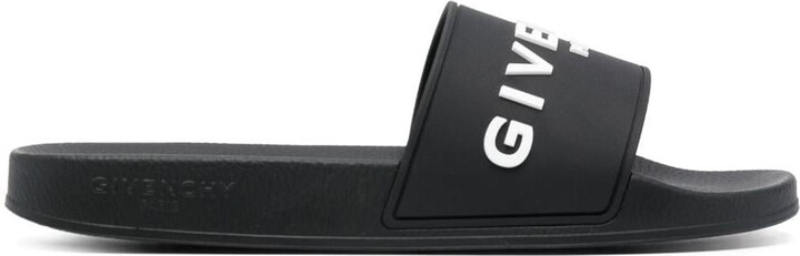 Givenchy Logo rubber pool slides - ShopStyle Flip Flop Sandals