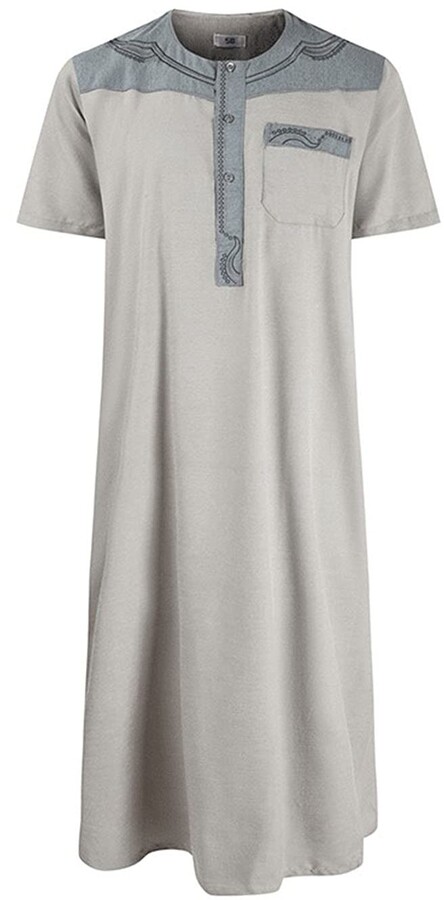 keepwo Mens Muslim Gown Mogadishu Robes Clergy Robe Dishdasha Arab ...