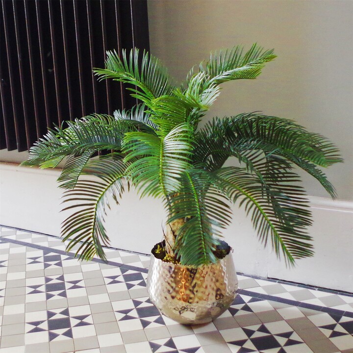 Large Artificial Palm Tree 60cm Cycas Realistic Plant Leaf Design UK ...