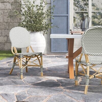 Kelly Clarkson Home Christina Wicker/Rattan Windsor Back Side Chair ...