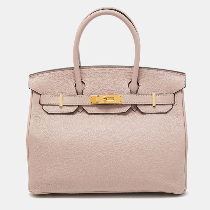 Hermes Glycine Taurillon Clemence Leather Gold Finish Birkin 30 Bag ...