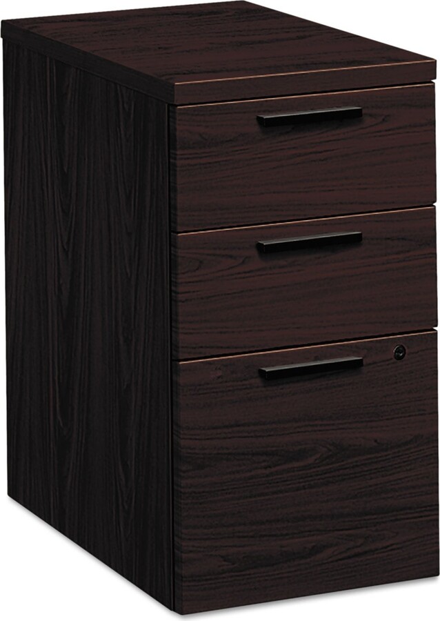 Hon Pedestal File 3-Drawers: Box/Box/File Legal/Letter Mahogany ...