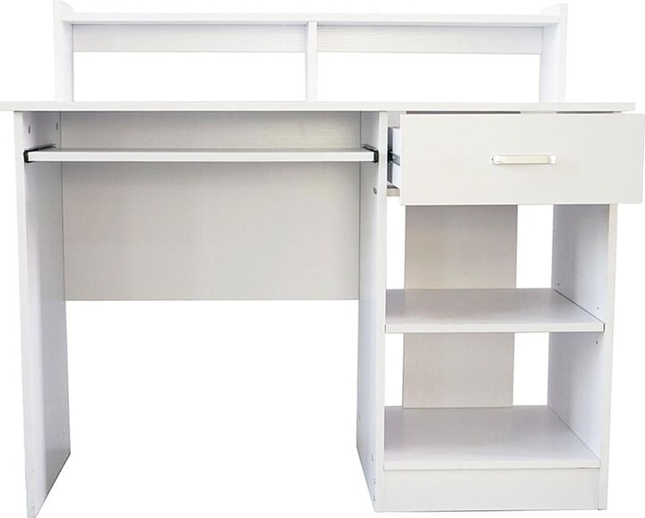 hommetree Modern Style Computer Desk with Drawer and Storage Shelves ...
