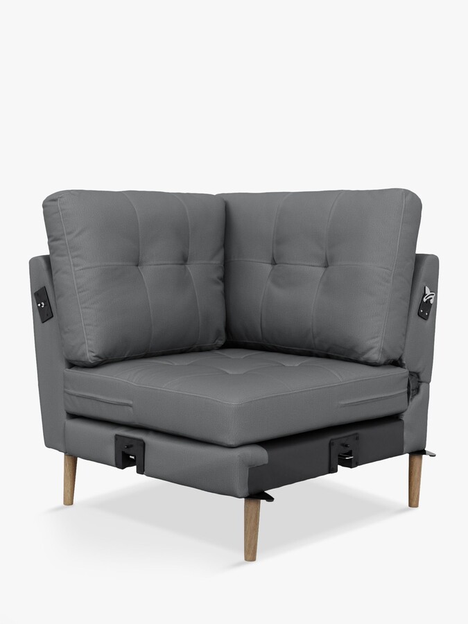 Sofi Modular Sofa Corner Seat Unit, Dark Leg, Charcoal Grey - ShopStyle