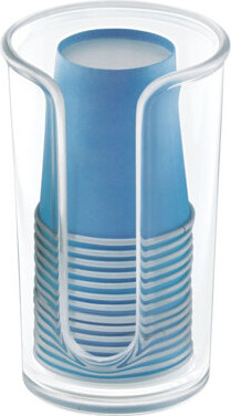 mDesign Small Plastic Disposable Paper Rinsing Cup Dispenser, 2 Pack ...