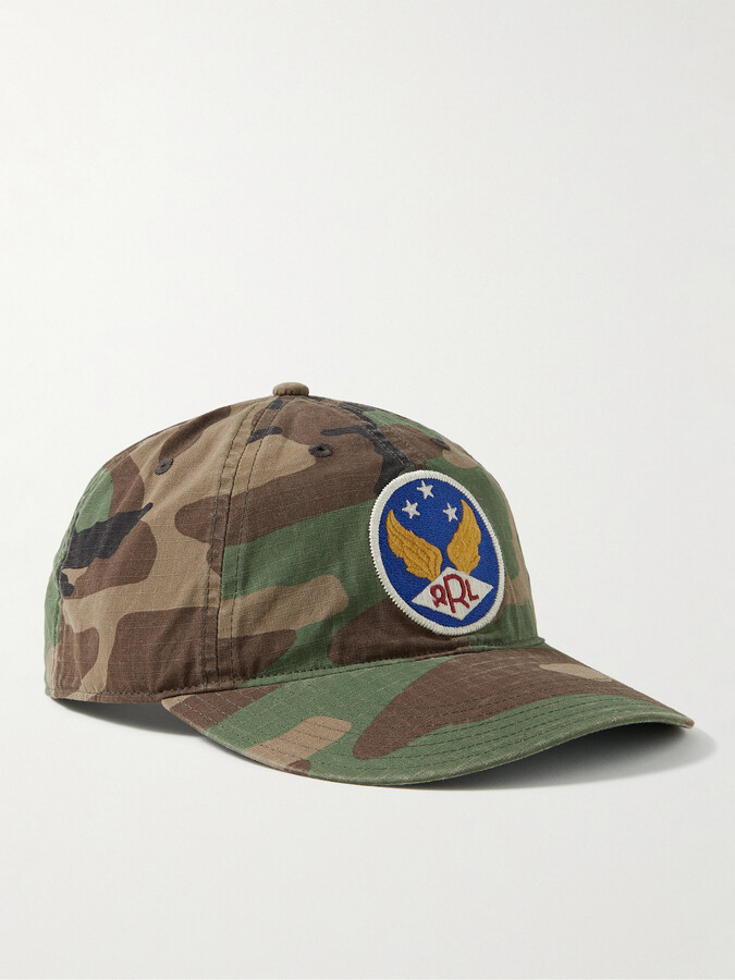 Ralph Lauren RRL Logo-Appliquéd Camouflage-Print Cotton-Ripstop ...