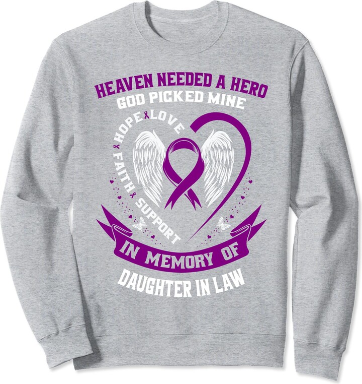 Purple Pancreatic Cancer Ribbon Sympathy Gifts Loss of Daughter In Law ...