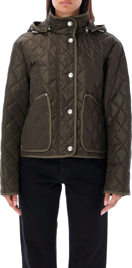 Burberry Quilted Nylon Cropped Jacket - ShopStyle