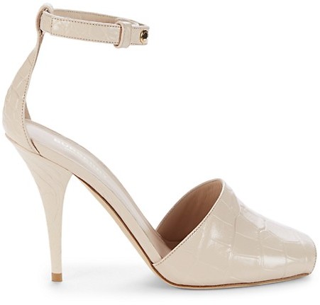 Burberry City Croc-Embossed Leather Sandals - ShopStyle