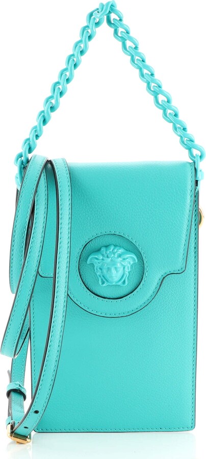 Versace La Medusa Phone Pouch Crossbody Bag Leather - ShopStyle