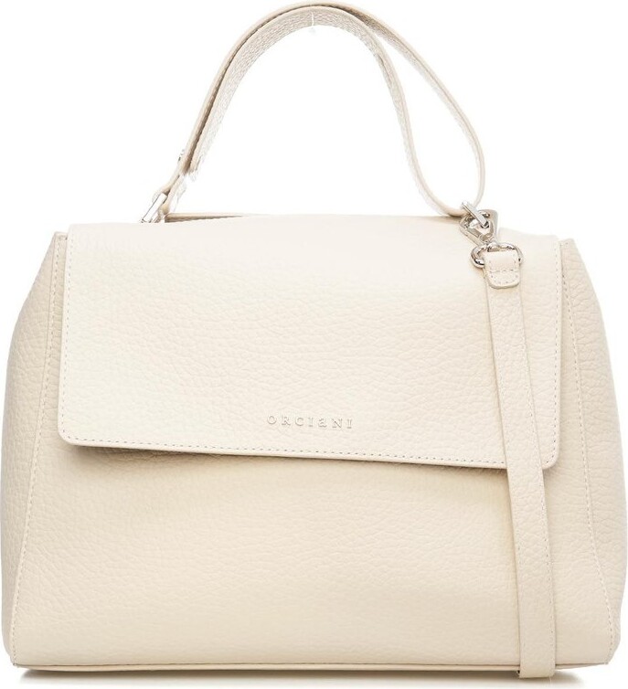 Orciani Sveva Logo Lettering Medium Shoulder Bag - ShopStyle