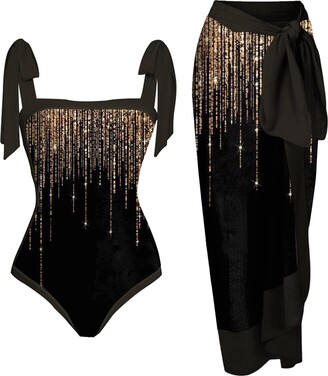 KOUZHAOA Red and White Bathing Suit Modest Coverups Red Swimsuit ...