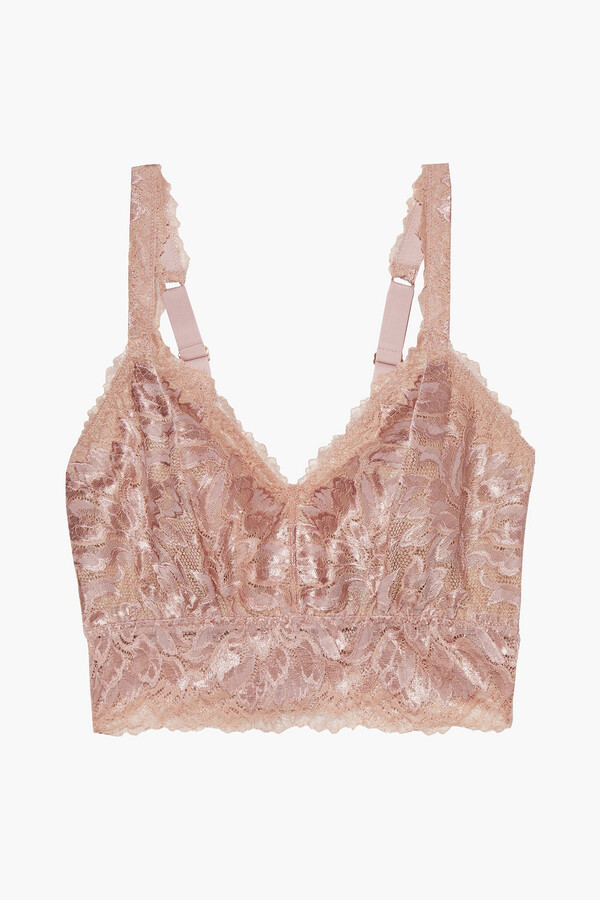 Cosabella Natalia Metallic Stretch-leavers Lace Bralette - ShopStyle Bras