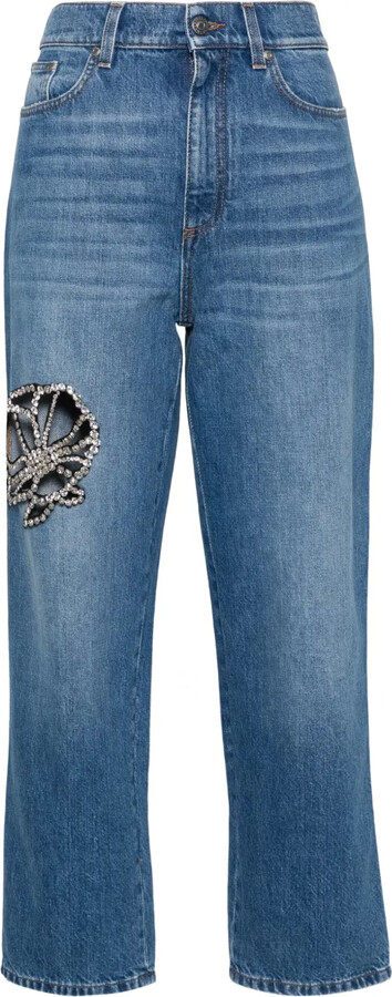 Stella McCartney Crystal-Embellished Jeans - ShopStyle