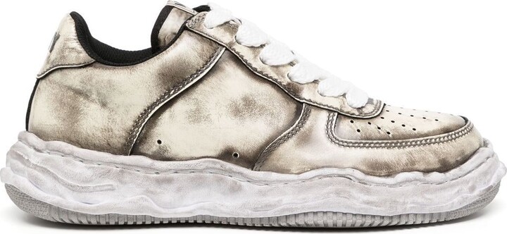 Maison Mihara Yasuhiro Wayne distressed low-top sneakers - ShopStyle ...