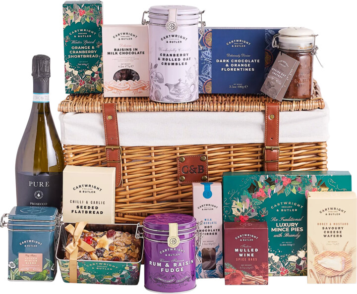 Cartwright & Butler Luxury Festive Wicker Hamper - ShopStyle Food ...
