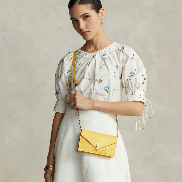 Ralph Lauren Polo ID Croc-Embossed Chain Wallet & Bag - ShopStyle