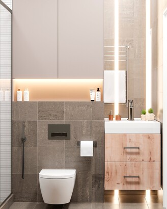 NelsonCabinetry Nelson Cabinetry 24" Rustic Oak European Flat Panel ...