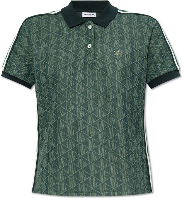 Lacoste Geometric Pattern Polo Top - ShopStyle