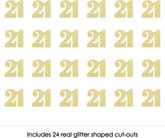 Big Dot of Happiness Gold Glitter 21 - No-Mess Real Gold Glitter Cut ...