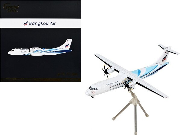 ATR 72-600 Commercial Aircraft White with Light Blue Stripes "Gemini ...