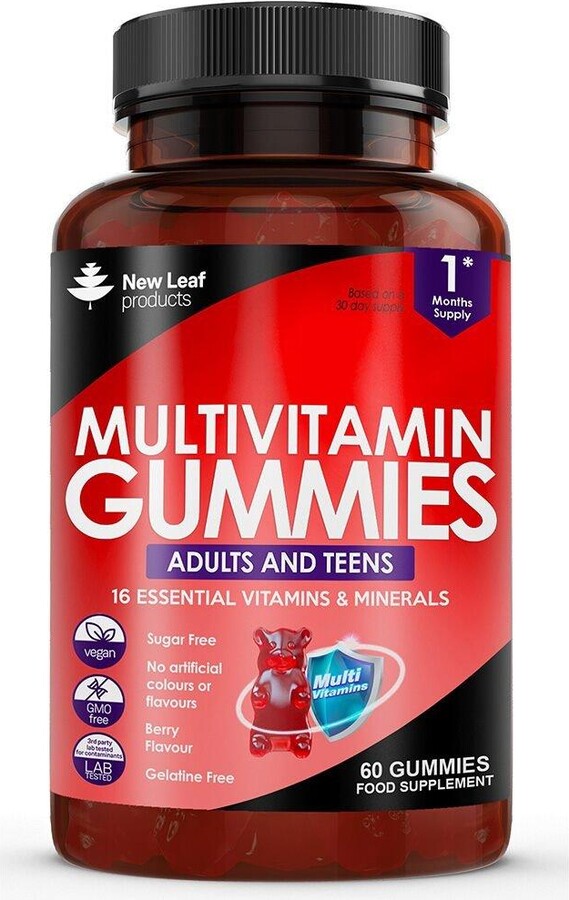 New leaf health Chewable Vegan Multivitamin Gummies - 60 Sugar Free ...