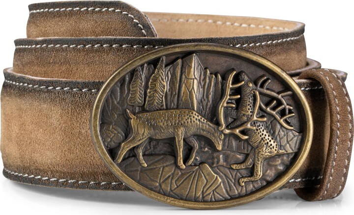 Schöneberger Trachten Couture Lorenz Men's Traditional Leather Belt ...