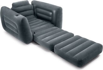 Intex Inflatable Pull Out Sofa Chair Sleeper with Twin Sized Air Bed ...