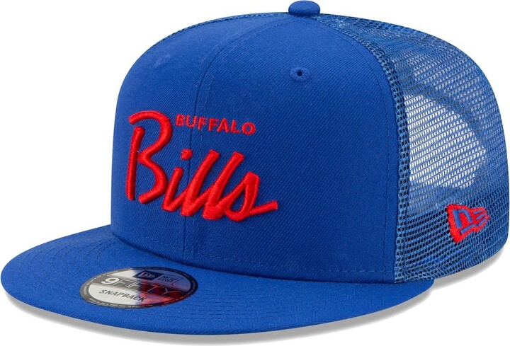 New Era Men's Royal Buffalo Bills Script Trucker 9FIFTY Snapback Hat - ShopStyle