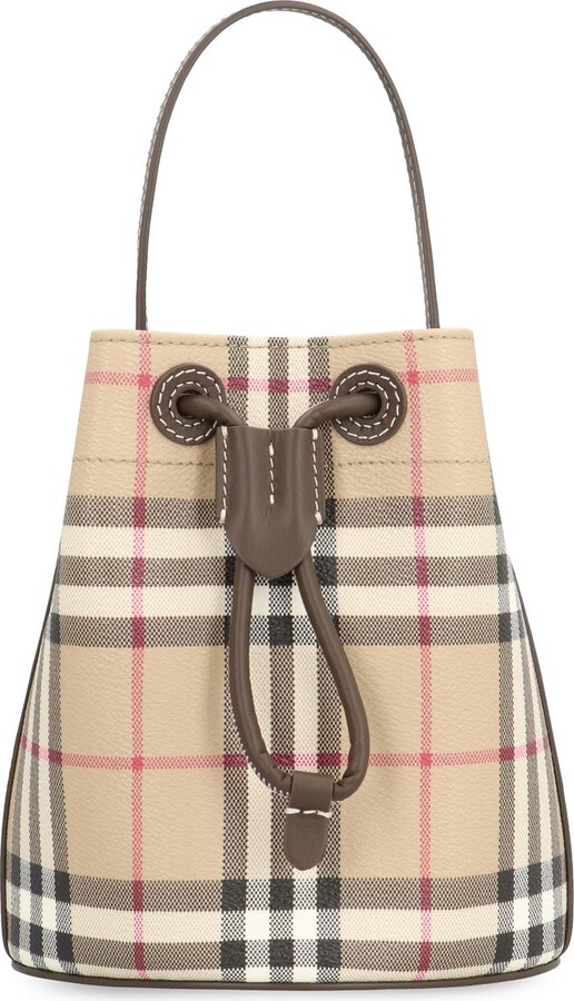 Burberry Check Mini Bucket Bag - ShopStyle