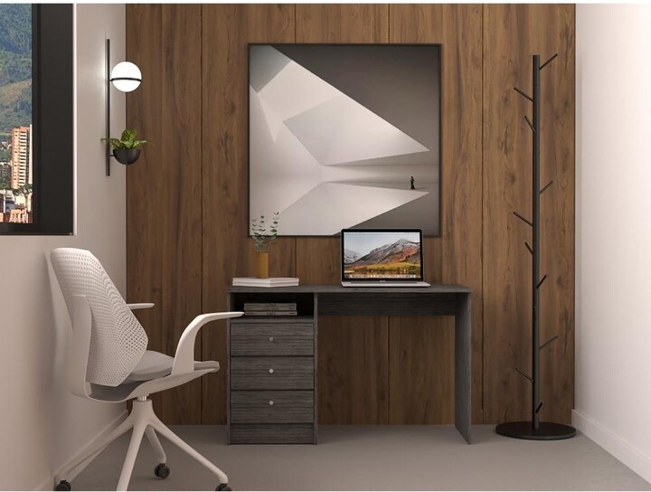 DEPOT E-SHOP Nemocon 46.1 Inches Wide Computer Desk with 3 Drawer ...