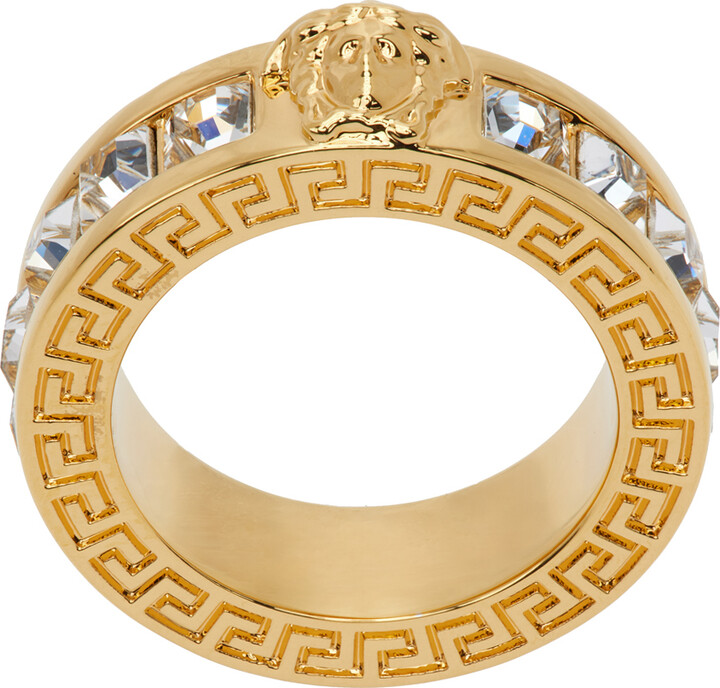 Versace Gold Crystal Ring - ShopStyle