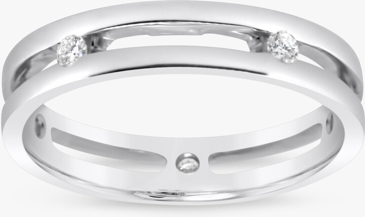 Milton & Humble Jewellery Second Hand Platinum Diamond Centre Band Ring ...