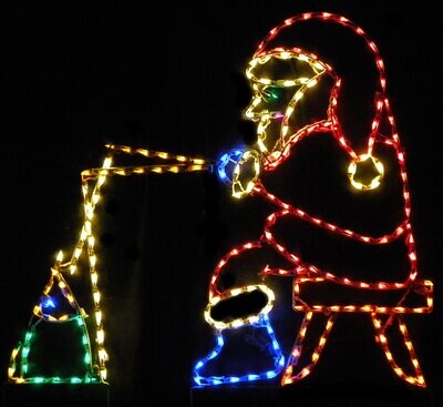 The Holiday Aisle LED Lit Santa Claus Fishing Animated String Light ...