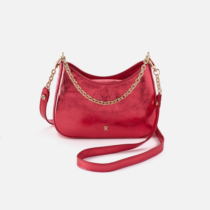 Hobo Rosa Crossbody in Metallic Leather - Strawberry Fields - ShopStyle