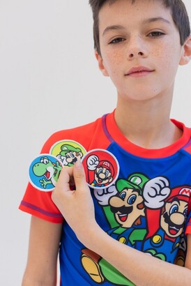 SUPER MARIO Nintendo Mario Luigi Yoshi Big Boys Pullover Rash Guard and ...