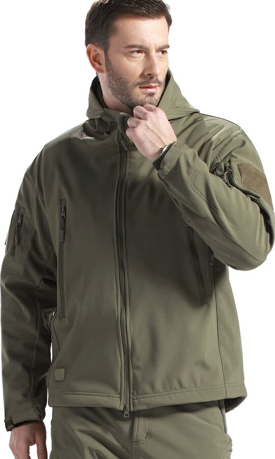 FREE SOLDIER Mens Winter Waterproof Jacket Tactical Military Softshell ...