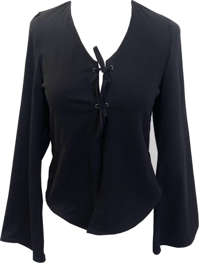 NATA STUDIO Women's Disco Black Cotton Top - ShopStyle