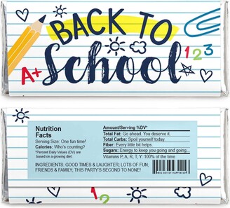 Big Dot Of Happiness Back to School - Candy Bar Wrapper First Day of ...
