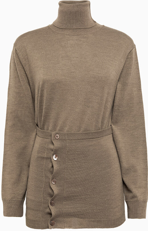 Lemaire Buttoned Turtle Neck Sweater - ShopStyle