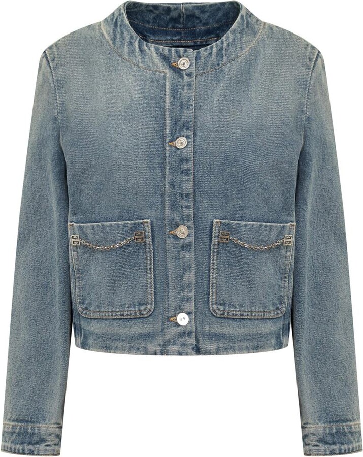 Givenchy Blouson In Jeans With 4G - ShopStyle Denim Jackets