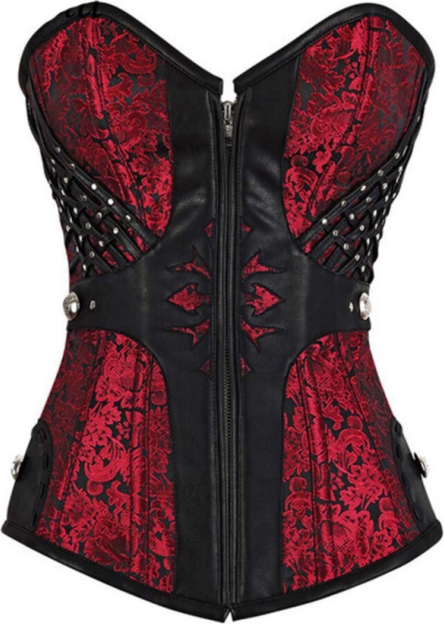 AMURAO Women Sexy Bustiers Steel Bone Waist Training Corsets Tight ...