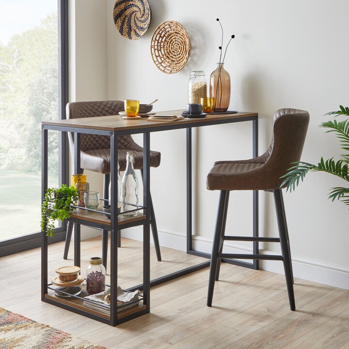 Dunelm Fulton 2 Seater Rectangular Bar Table, Black Black - ShopStyle